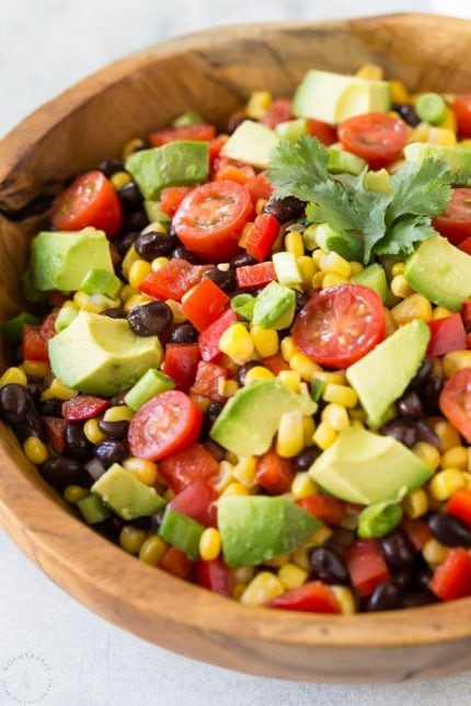 Black Bean Corn Avocado Salad - Noshtastic
