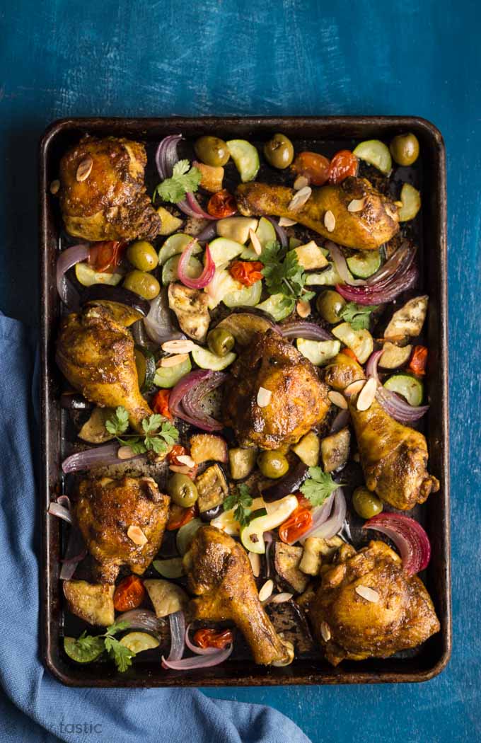 Moroccan Chicken with Roasted Vegetables - (with Ras El Hanout)