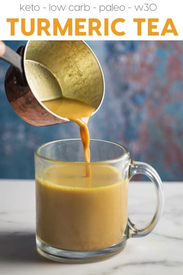 Easy Turmeric Tea Recipe (Golden Milk, Dairy Free Option)